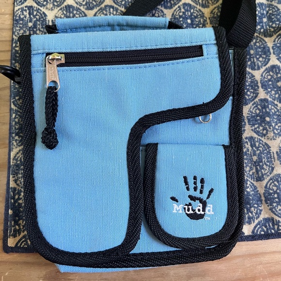 Mudd | Bags | 9s Mudd Black And Blue Crossbody Purse | Poshmark